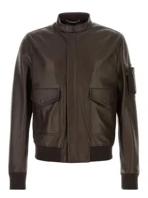 Dolce & Gabbana Leather Jacket - Brown