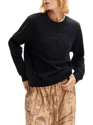 Desigual Imagotype Embossed Sweatshirt - Black