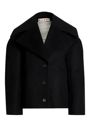 Marni Marni Wool-Blend Felt Jacket Black