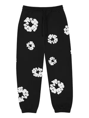 DENIM TEARS Cotton Wreath Sweatpants - Black