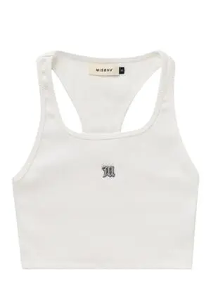 MISBHV Cropped Tank Top - White