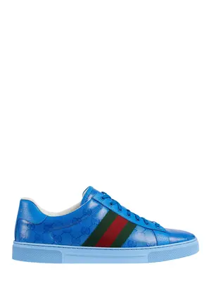 Gucci Ace Gg Crystal Canvas Sneakers - Blue