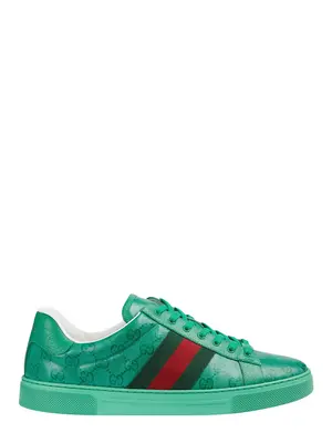 Gucci Ace Gg Crystal Sneakers - Green
