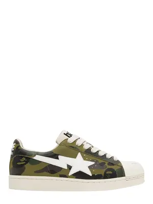 A BATHING APE Skullsta '1st Camo' Sneakers - Green