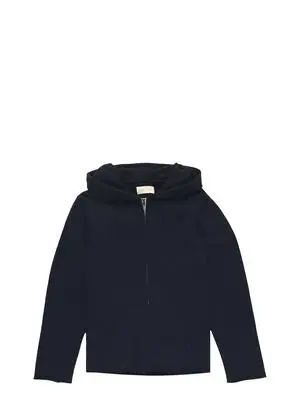 LES TIEN Raw Zip Up Hoodie - Black