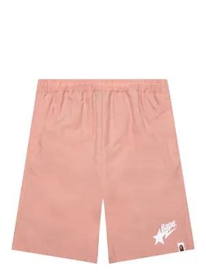 A BATHING APE Logo Beach Shorts - Pink