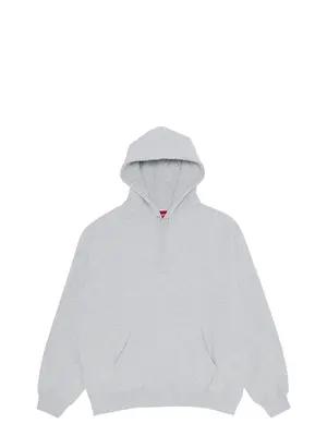 Supreme Satin Appliqué Hooded Sweatshirt - Grey