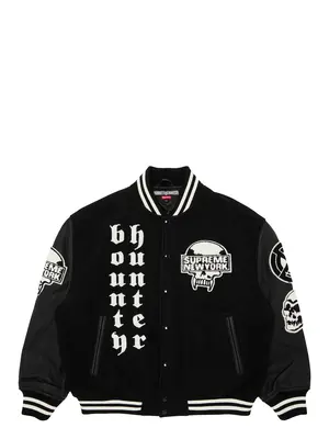 Supreme X Bounty Hunter Varsity Jacket - Black | Editorialist