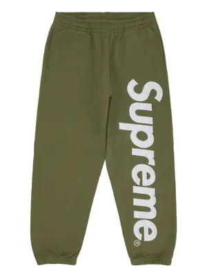 Supreme Satin Appliqué Sweatpant 'light Olive - Green