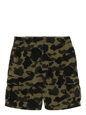 A BATHING APE 1st Camo 6 Pocket Sweatshorts - Green