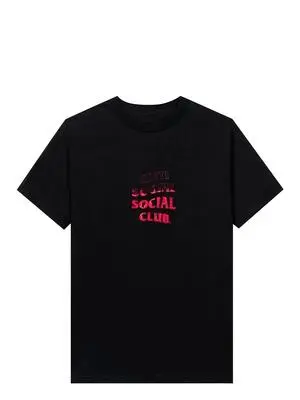 ANTI SOCIAL SOCIAL CLUB Fire Inside Pink Flame Tee - Black