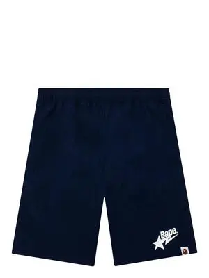 A BATHING APE Sta Logo Beach Shorts - Blue