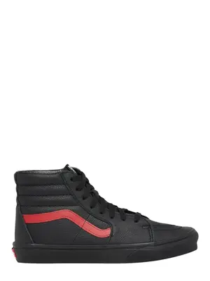 VANS Sk8-hi Leather Pop Sneakers - Black
