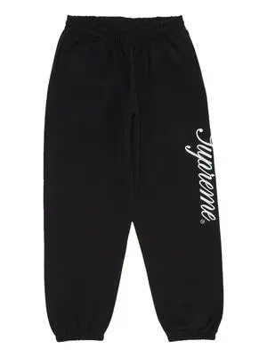 Supreme Raised Script Sweatpants - Black