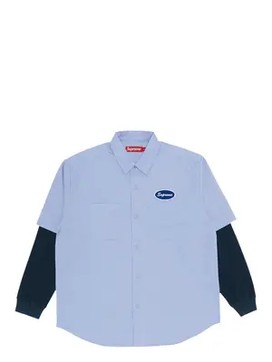 Supreme Thermal Sleeve Work Shirt 'light - Blue