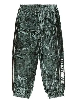 Supreme Crushed Velvet Track Pant 'olive - Green