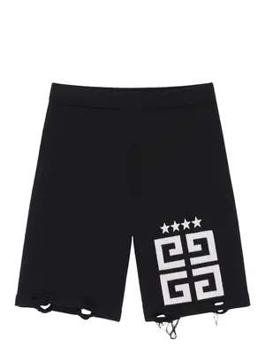 Givenchy Star Embroidered 4g Logo Short - Black
