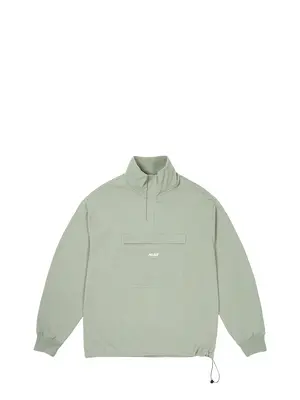 PALACE 1/4 Zip Washed Funnel 'jade - Green
