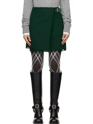 Burberry Burberry Green Wrap Miniskirt Ivy