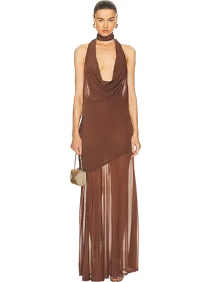 Lpa Estelle Maxi Dress - Chocolate