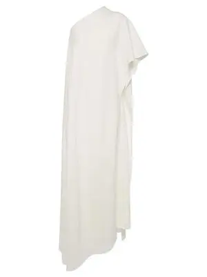 Valentino Garavani Caped Asymmetric Midi Dress - White