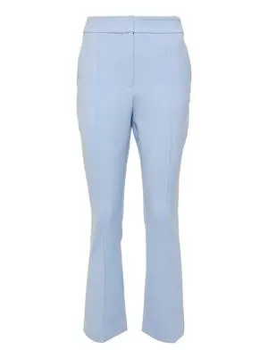 Veronica Beard Tani Cropped Flared Pants - Blue