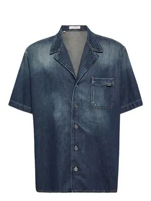Valentino Garavani Chambray Bowling Shirt - Blue
