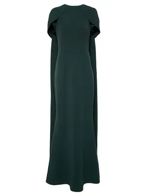 Safiyaa Caped Gown - Green