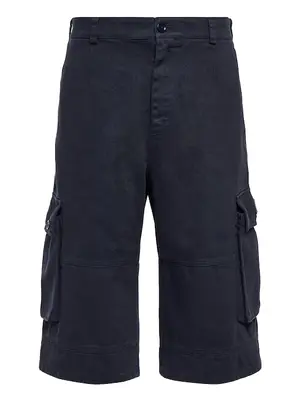 Dolce & Gabbana Cotton Cargo Shorts - Blue