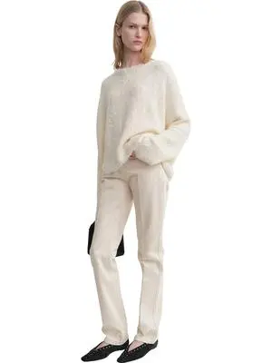 TOTEME TOTEME Boxy Silk Knit Sweater Creme