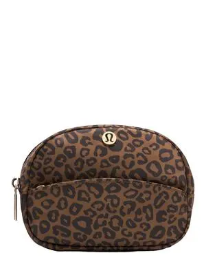 Lululemon City Essentials Pouch Leopardo Shift Midi Desert Khaki Multi/night Brown/gold