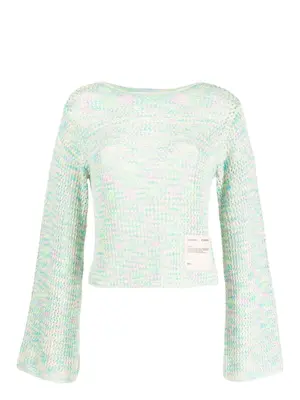 Izzue Crochet Cropped Jumper - Multicolour