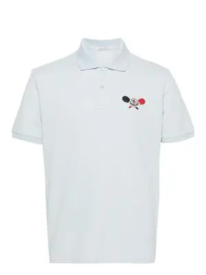 Moncler Appliqué-logo Polo Shirt - Blue