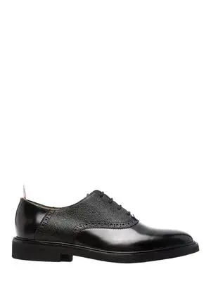 Thom Browne Thom Browne Logo-Tag Leather Brogues Black
