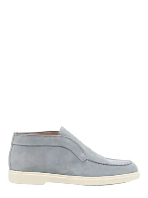 Santoni Suede Slip-on Boots - Blue
