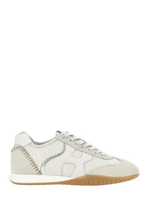 Hogan Olympia-z Nubuck Leather Sneakers - White