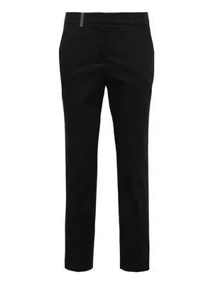 Peserico Cropped Slim-fit Trousers - Black