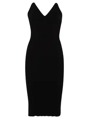 Coperni Ribbed-knit Bustier Dress - Black