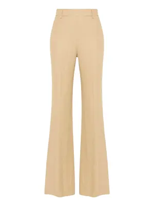 Ermanno Scervino Mid-waist Bootcut Trousers - Neutrals