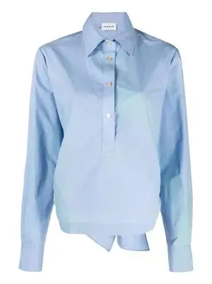 P.a.r.o.s.h Rear-tie Cotton Shirt - Blue