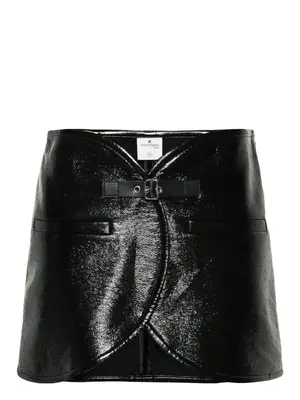 COURREGES Ellipse Vinyl Mini Skirt - Black