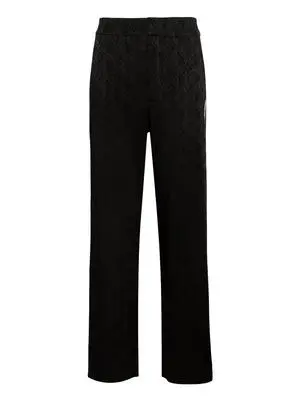 MARINE SERRE Moon Diamant-jacquard Trousers - Black