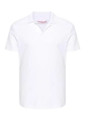 Orlebar Brown Felix Camp Collar Polo Shirt - White