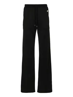 COURREGES Logo-patch Jersey Track Pants - Black