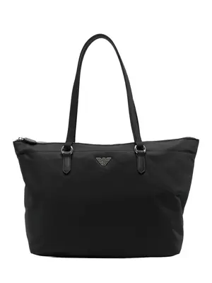 Emporio Armani Logo-plaque Tote Bag - Black