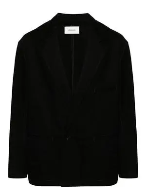 LEMAIRE Single-breasted Cotton Twill Blazer - Black