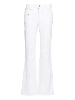 Zadig&Voltaire Elvira Mid-rise Flared Jeans - White