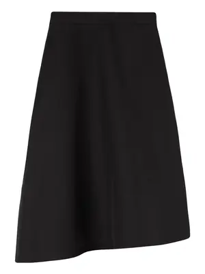 JIL SANDER Asymmetric Midi Skirt - Black
