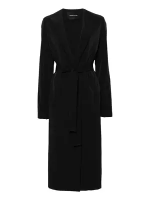 Fabiana Filippi Open-front Crinkled Parka Coat - Black