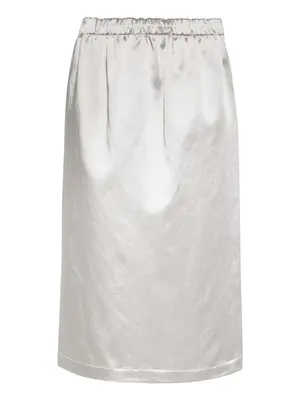 Fabiana Filippi Duchesse Satin Skirt - Silver